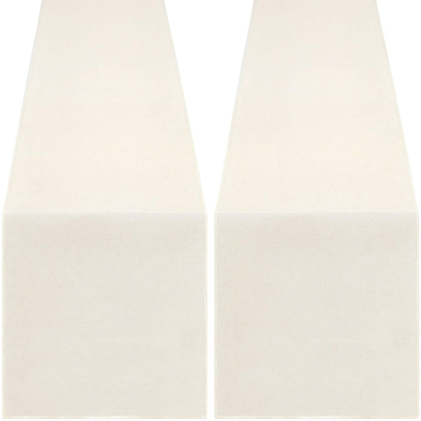 **white table runners 2packs 13x108inch burlap linen style rustic ...