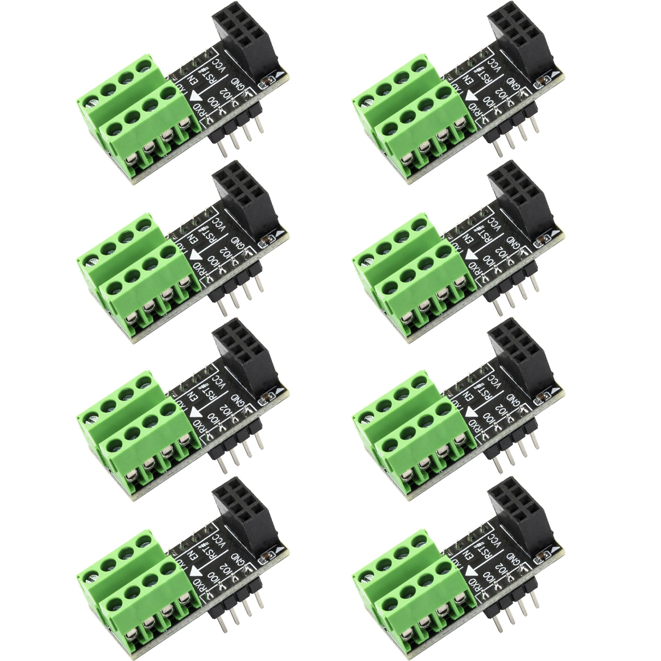 whiteeeen 8pcs ESP8266 Breakout SSF20 Board ESP-01S Breadboard Adapter ...
