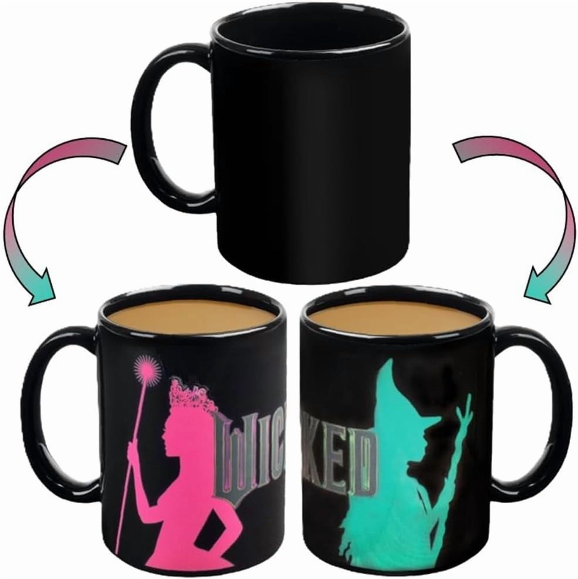 wicked heat reveal coffee mug, 11oz - glinda & elphaba witch design ...