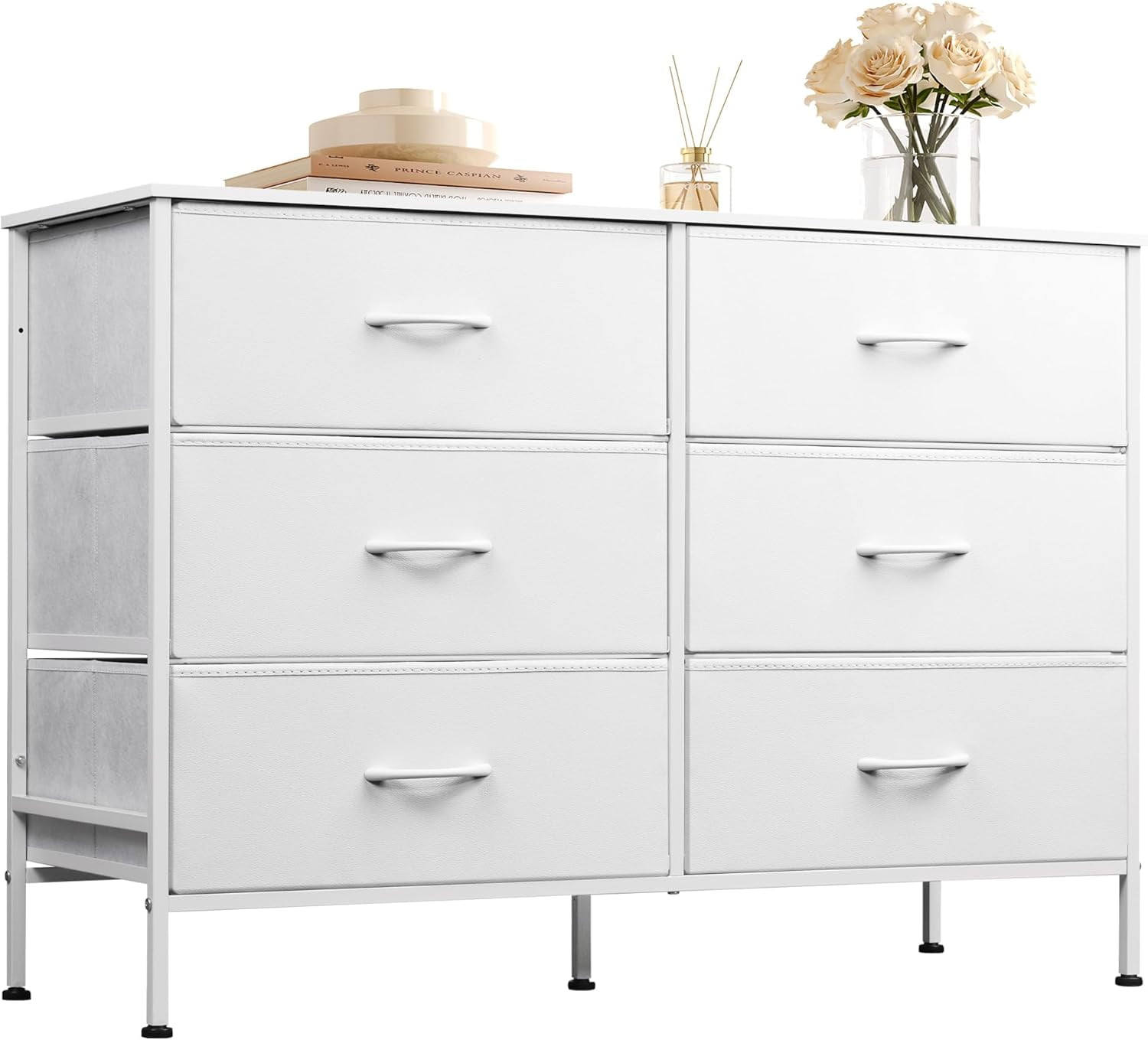Wide Dresser with 6 Drawers, TV Stand for 50" TV, Entertainment Center ...