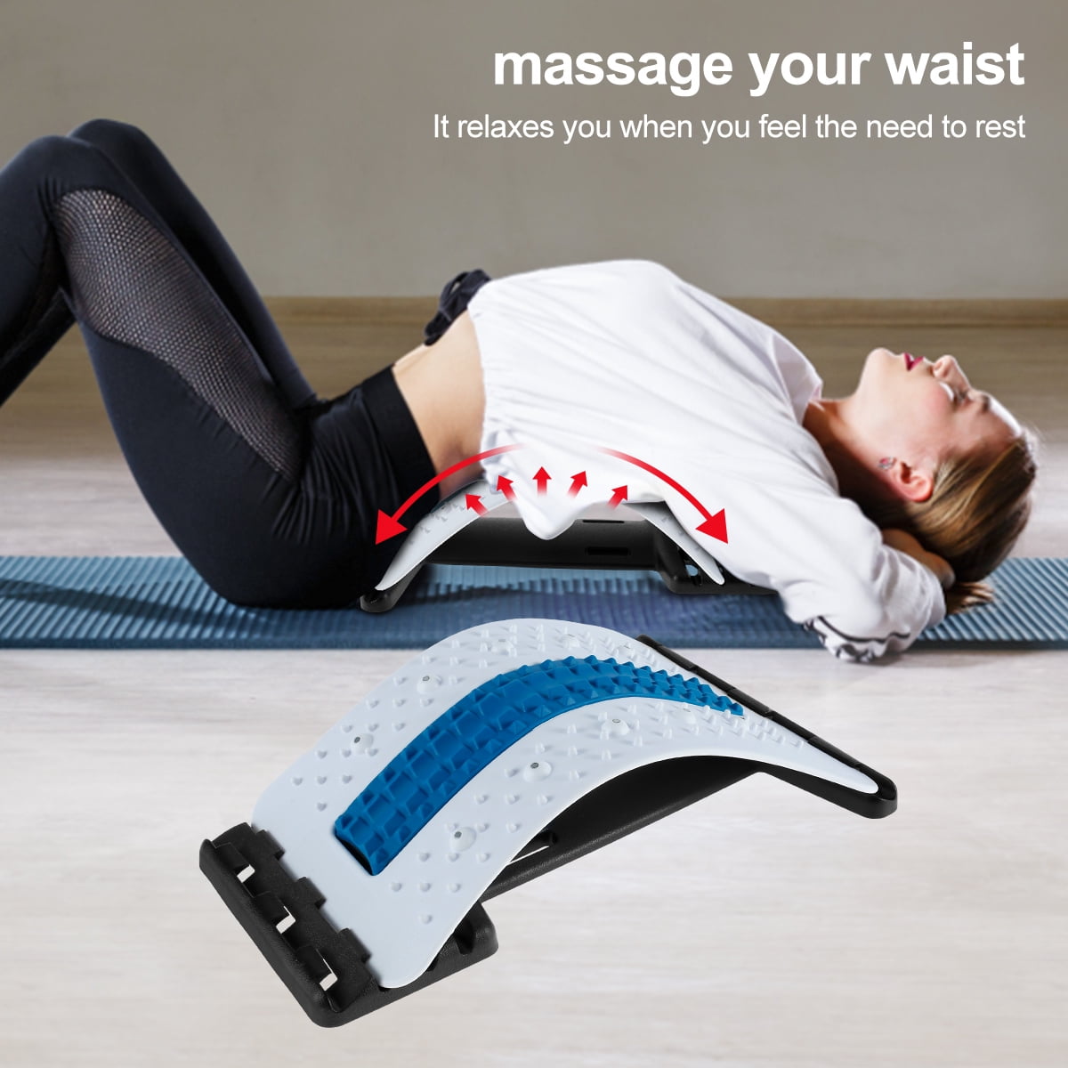 widshovx Back Stretcher 4 Level Spine Stretcher Adjustable Back ...