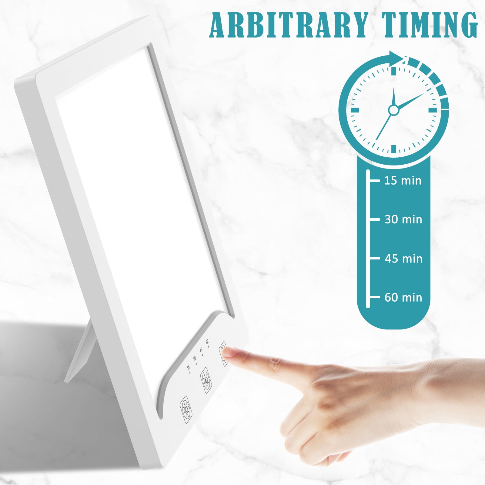 widshovx SAD Lamp 3000-6500K Adjustable Square Sunlight Lamp with 3 ...