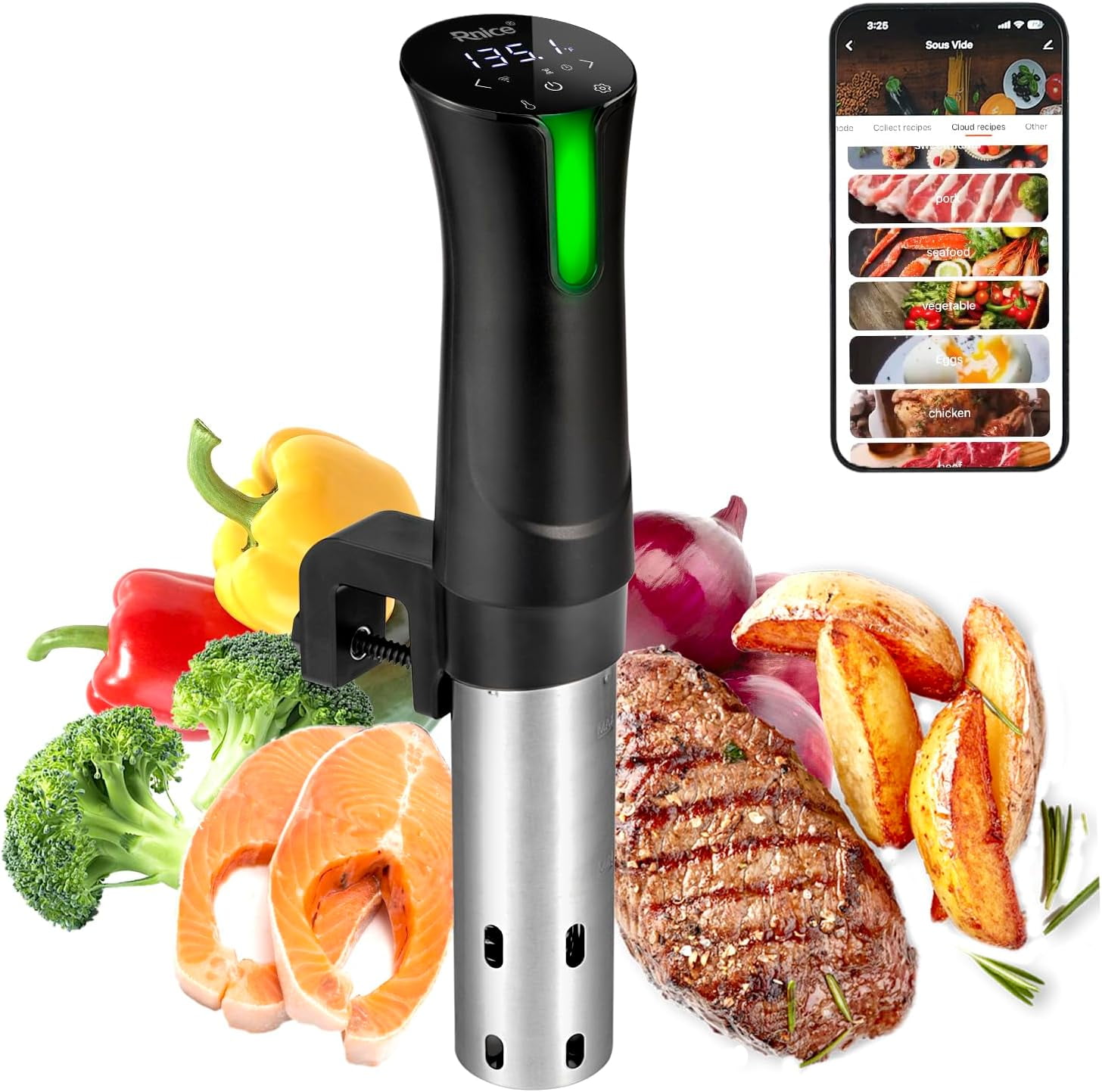 wifi-enabled sous vide cooker with immersion circulators, precision ...