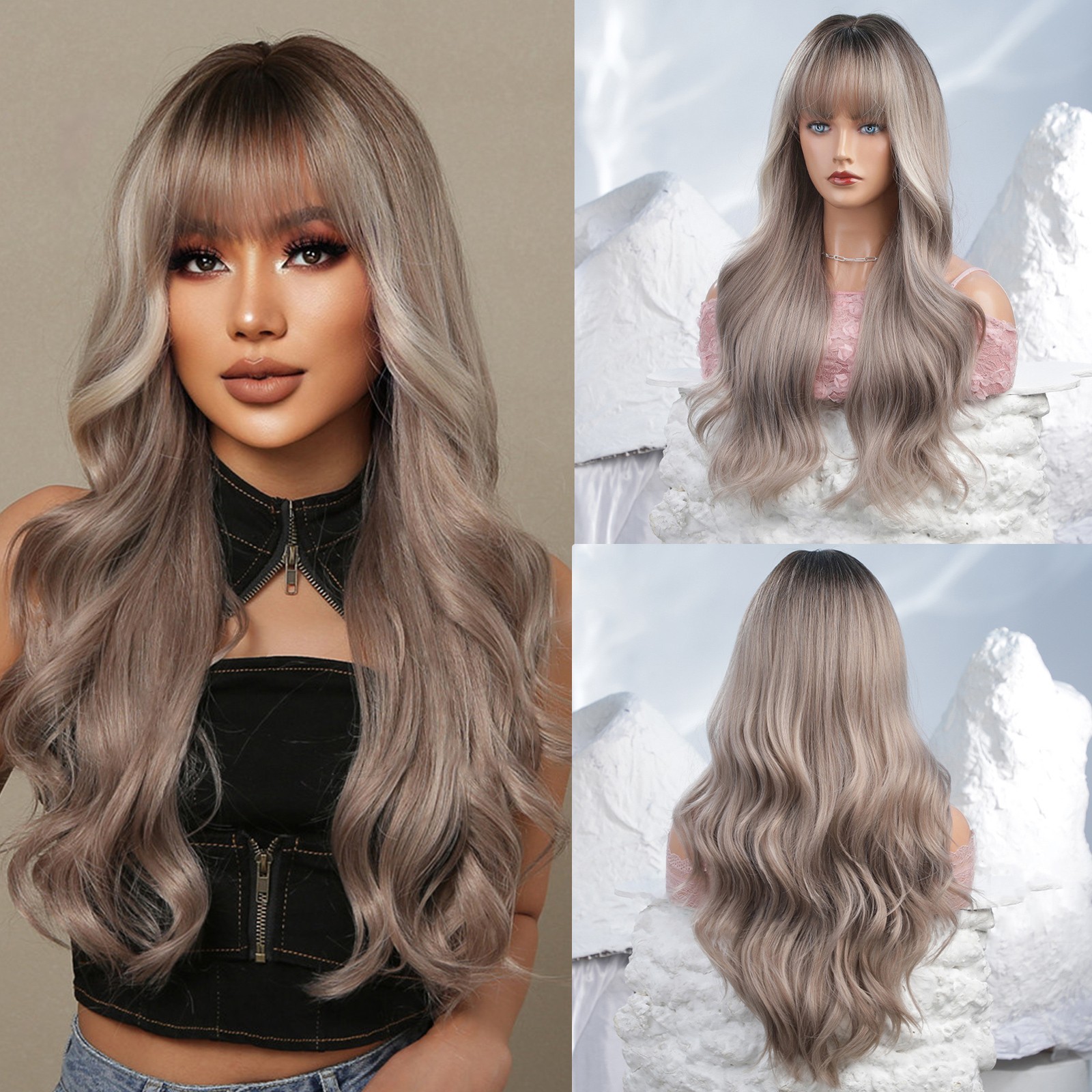 wigs human hair hair wigs 60cm/24in European and American Style High ...