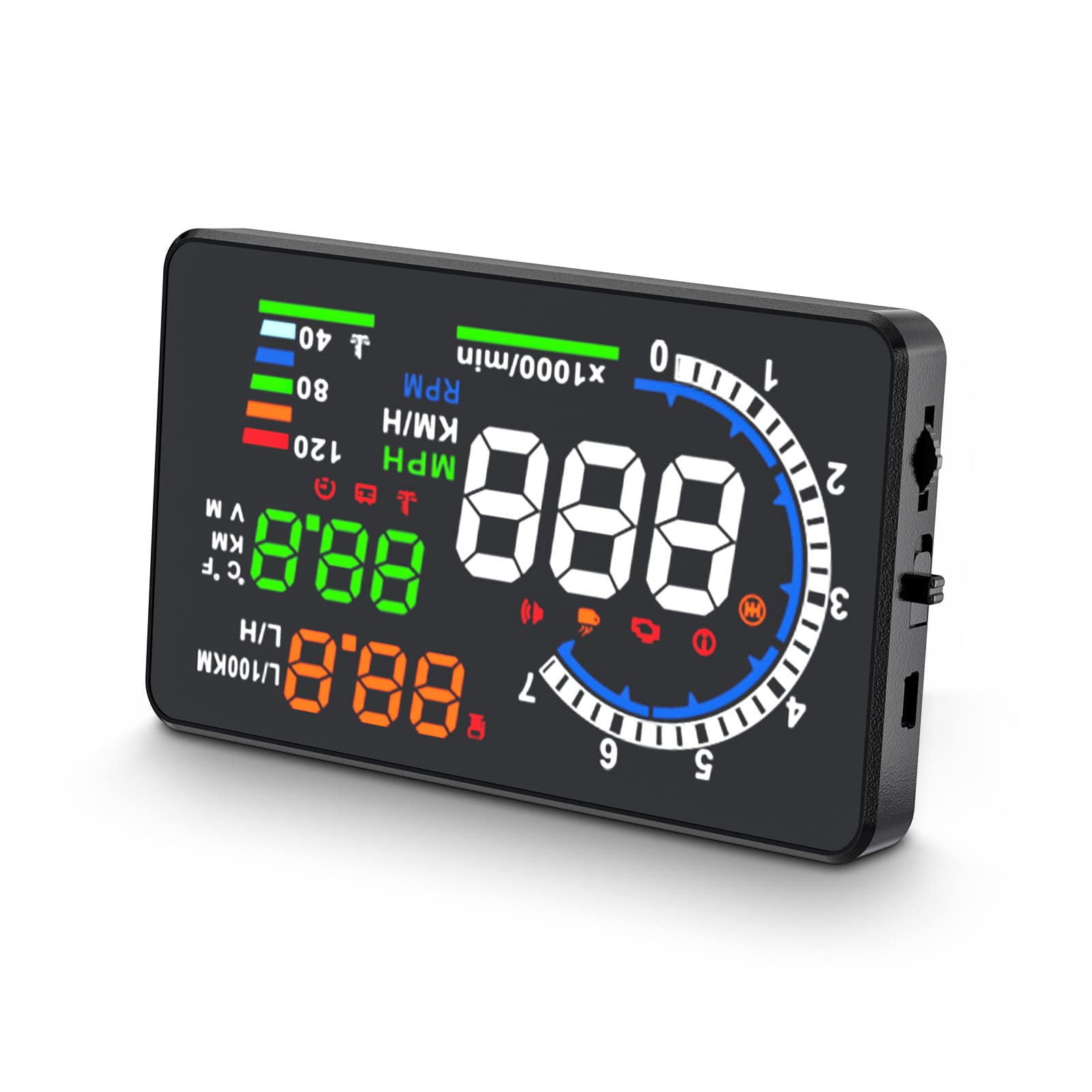 wiiyii Heads Up Display for Cars, Digital Speedometer for Car A8 with ...