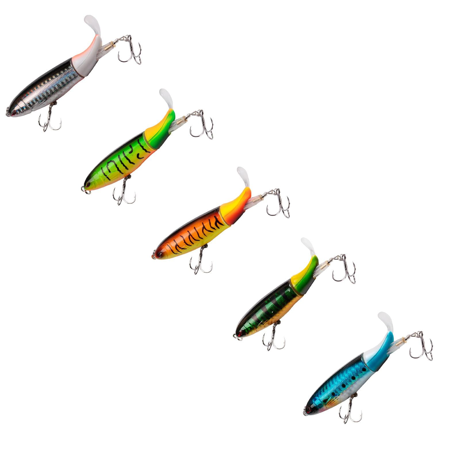 wileqep 5Pcs/Set Whopper Plopper Lures Fishing Lures for Bass, Topwater ...