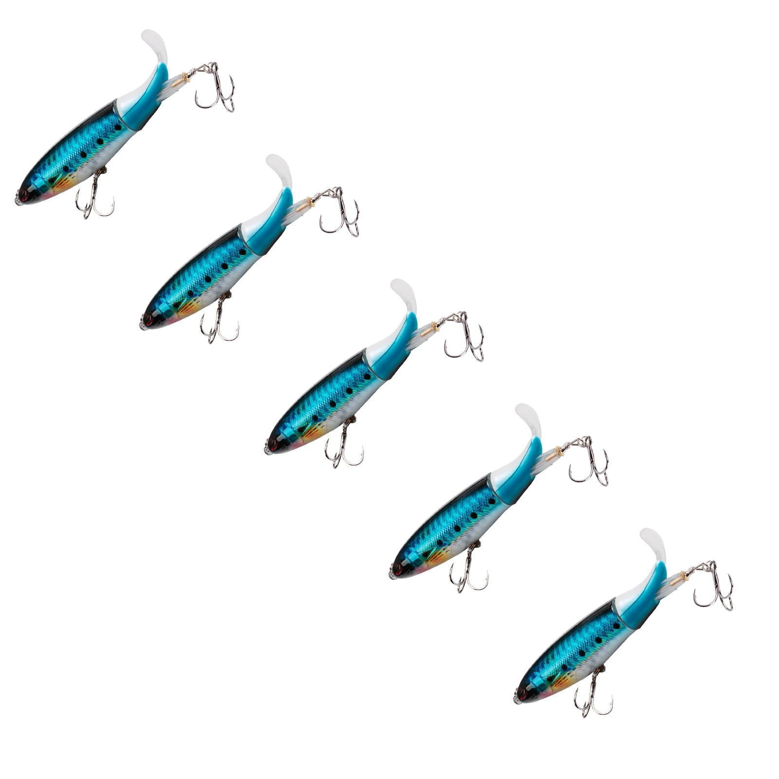 wileqep 5Pcs/Set Whopper Plopper Lures Fishing Lures for Bass, Topwater ...