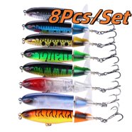 Betts Fishing Lure 1201-8-1 Pop N' Hot Fly Popper Size 8 White Fishing ...