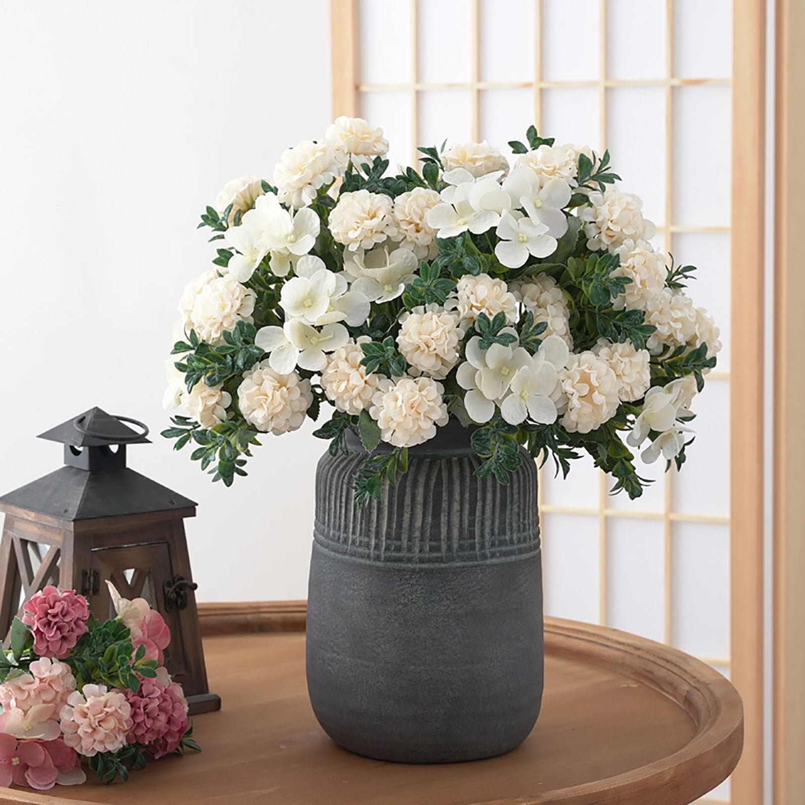 wileqep Artificial Flowers, Indoor Artificial Flower Bush, Rose and ...