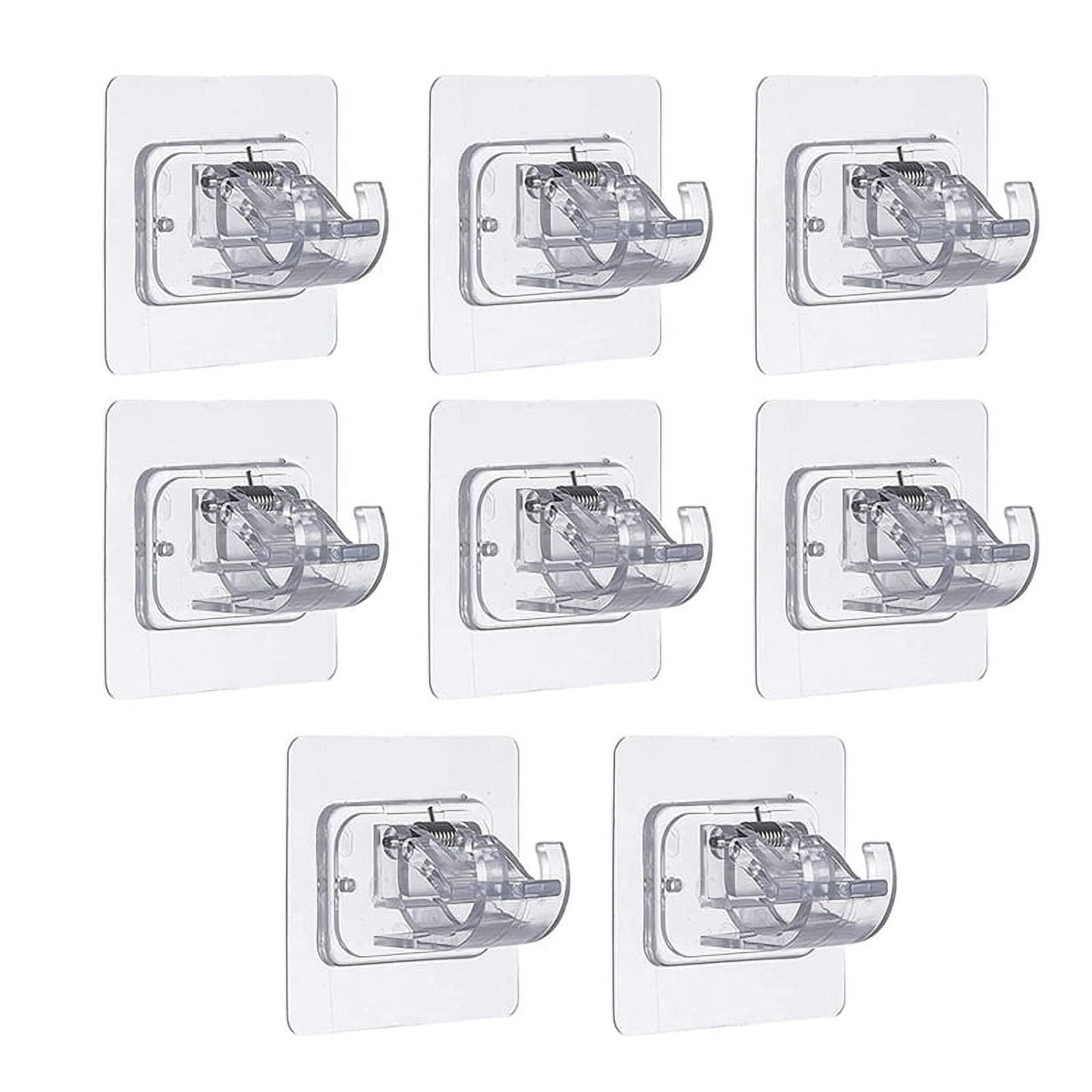 wileqep No Drill Curtain Rods Brackets 8PCS Self Adhesive Curtain Rod ...
