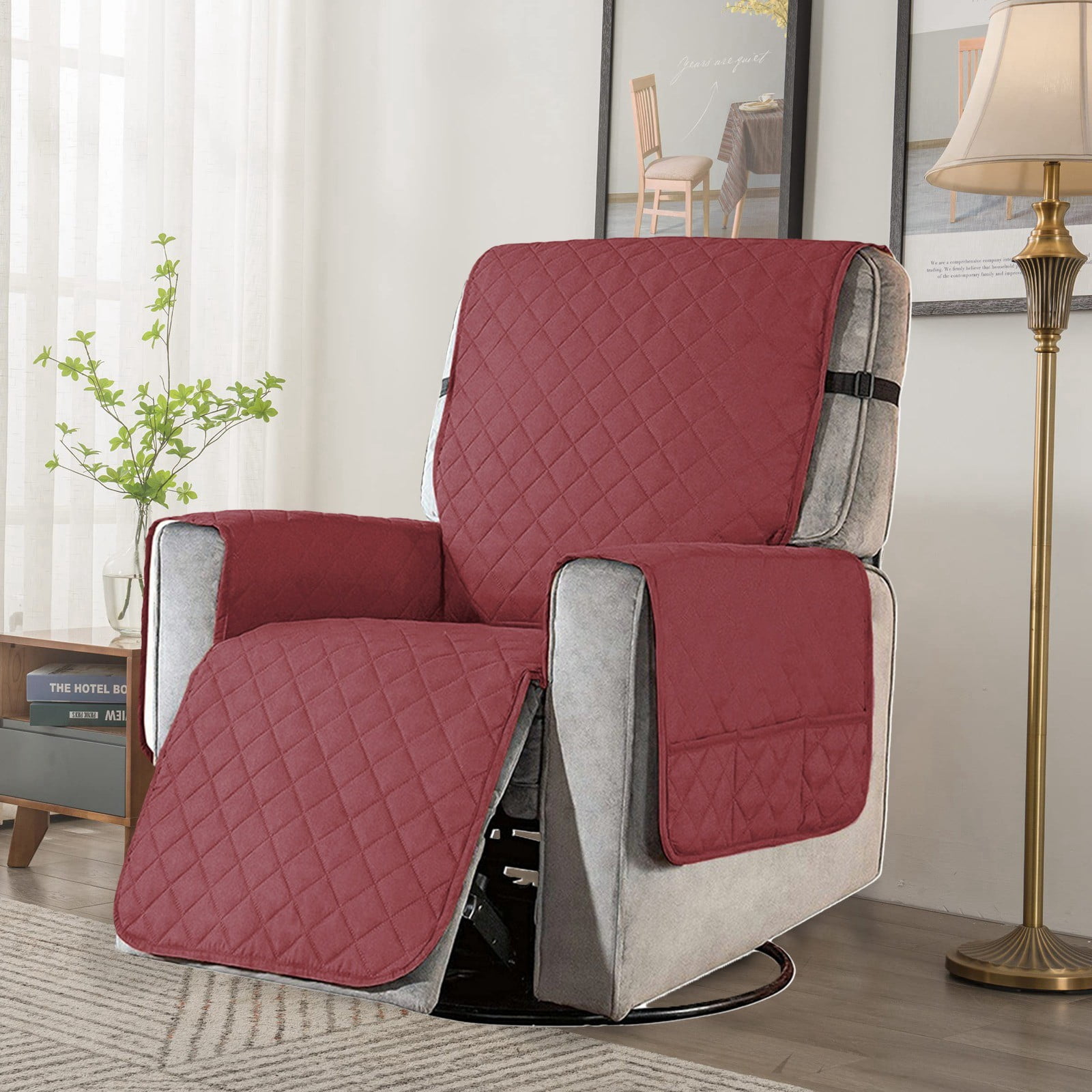 wileqep Recliner Chair Covers Recliner Chair Cover Reversible Recline ...