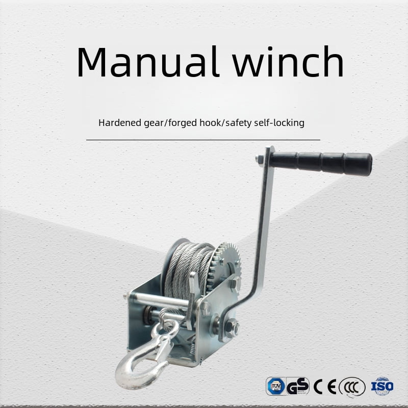 winch 600 small pound 250kg miniature portable two-way self-locking ...