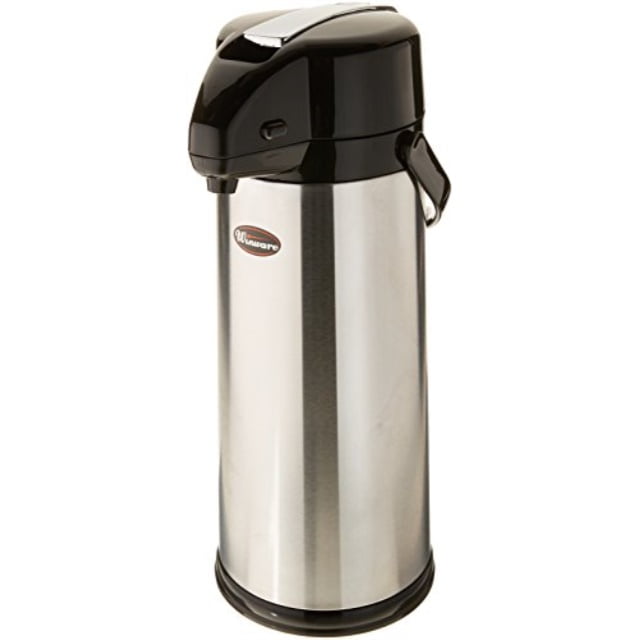 Winco AP-835 Glass Lined Airpot with Lever Top, Stainless Steel Body ...