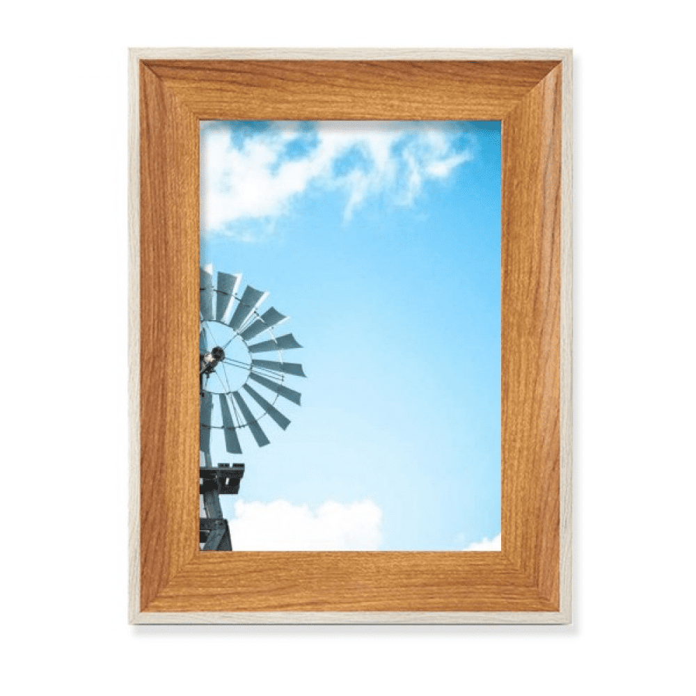 windll white clouds blue desktop wooden photo frame display picture art ...