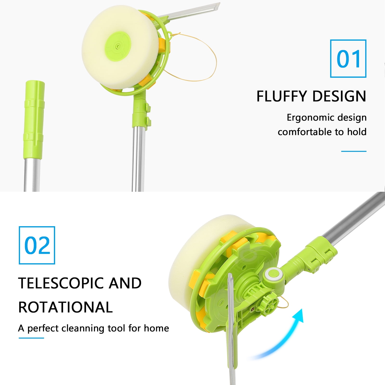 Telescopic Window Cleaner with Cleaning Kit and Glass Wiper - Walmart.com