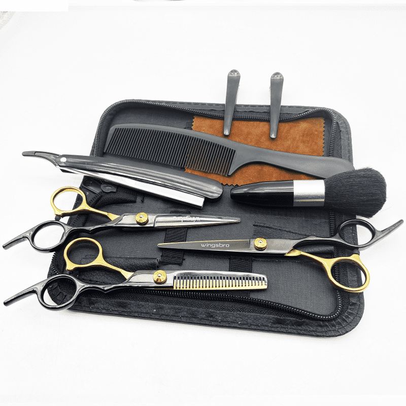 wingsbro Hair Styling Tools Kit, Professional Barber Scissors 6.7 ...