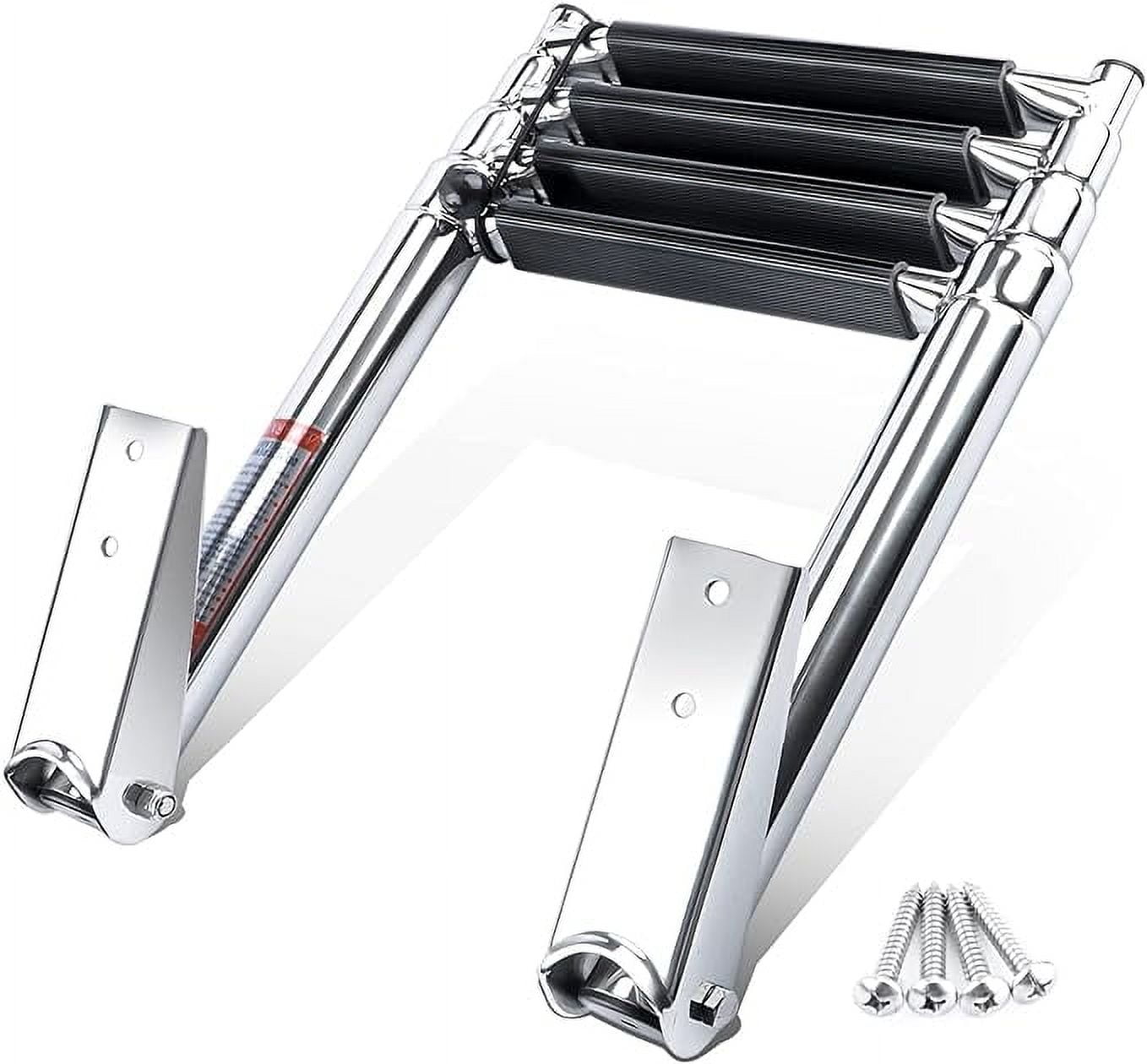 winibo Heavy Duty Boat Telescopic 4 Step Ladder,Stainless Steel Swim ...