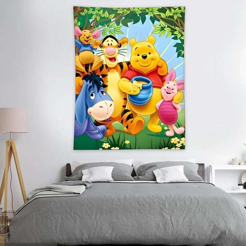 winnie the pooh themed tapestry 40 x 60 inches with rich colors and ...
