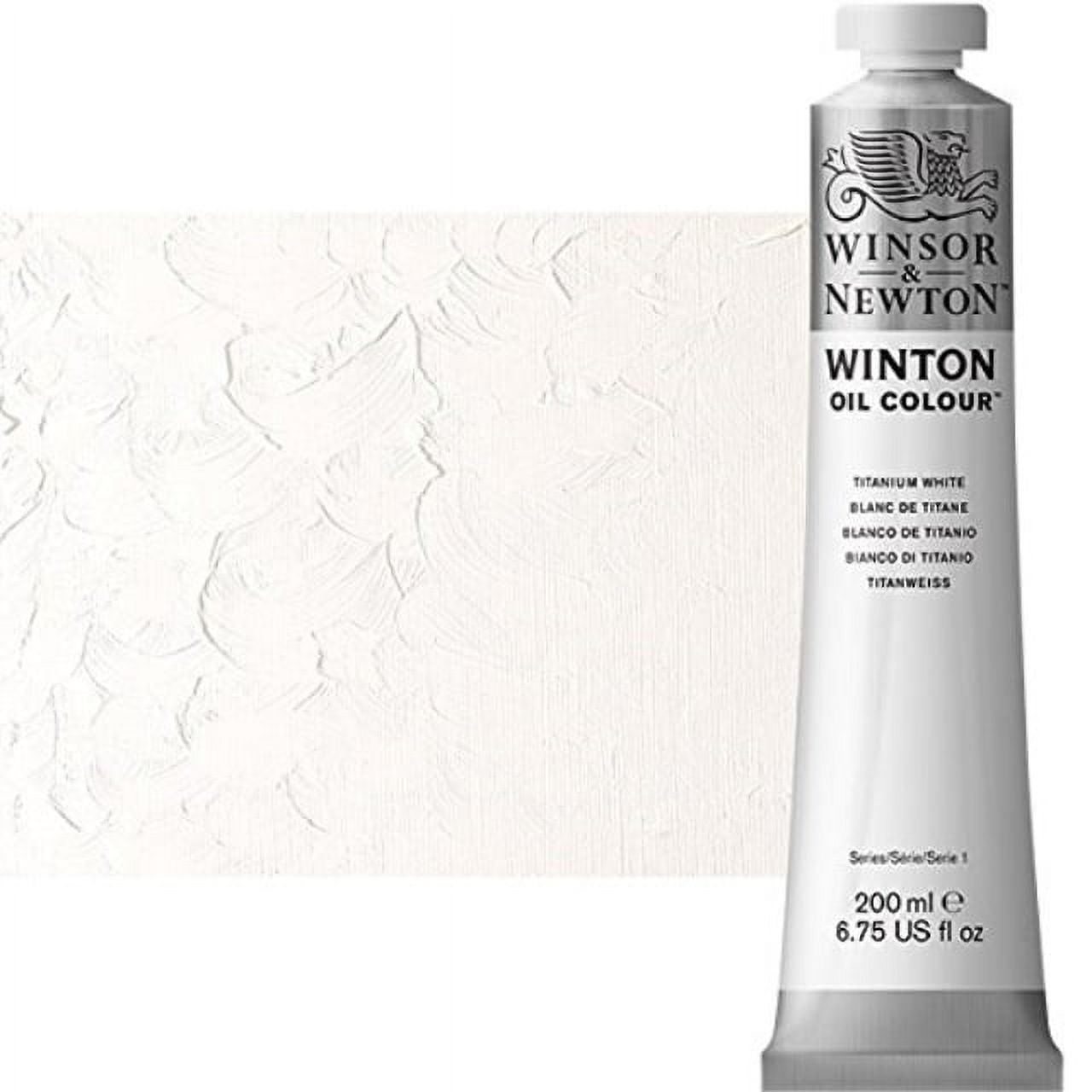 winsor & newton winton oil colour paint, 200ml tube, titanium white ...