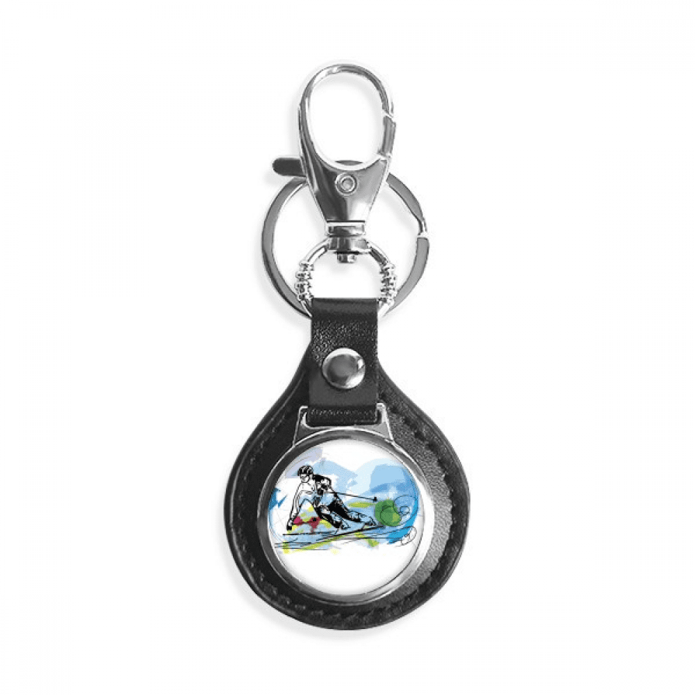 winter sport skiing athletes freestyle skiing key link chain keyholder ...