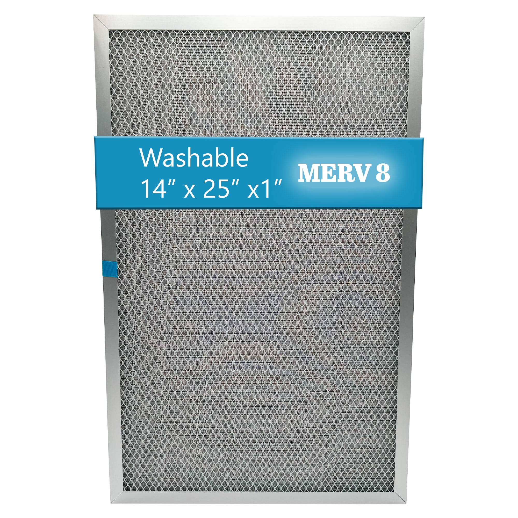 wioAIR Washable Furnace Filter, MERV 8, (14"x25"x1"), Central AC Air ...
