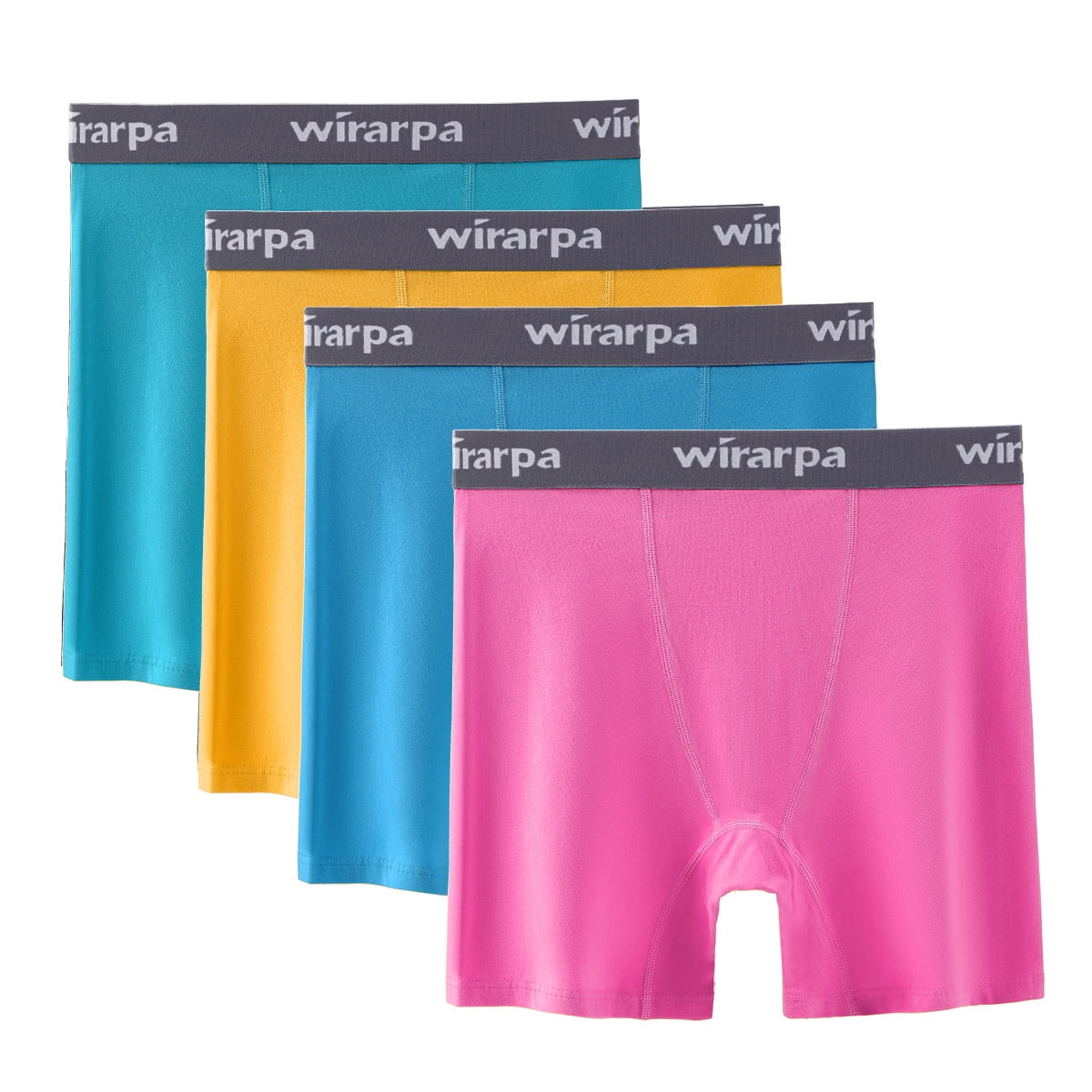Wirarpa Women's Cotton Boxer Briefs, Anti-Chafing Boy Shorts Panties, 4 ...