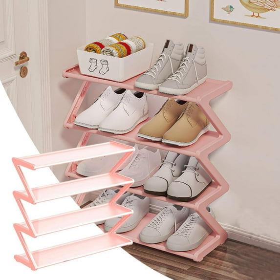 wire shelving 4 Tier Stainless Steel Shoe Rack Organizer Easy To ...