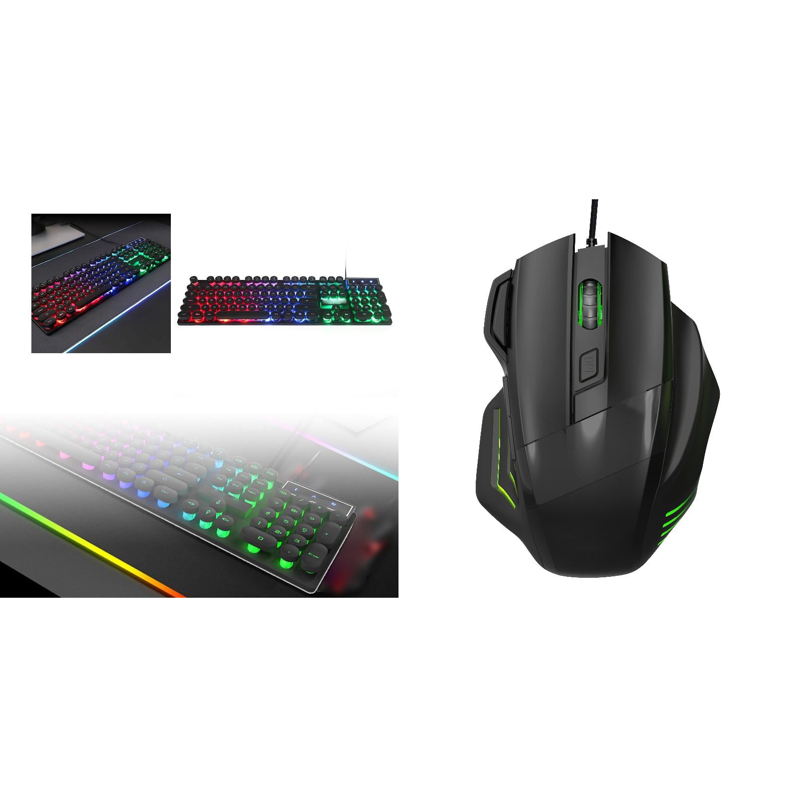 wireless gaming keyboard Backlit Programmable gaming set USB Desktop ...