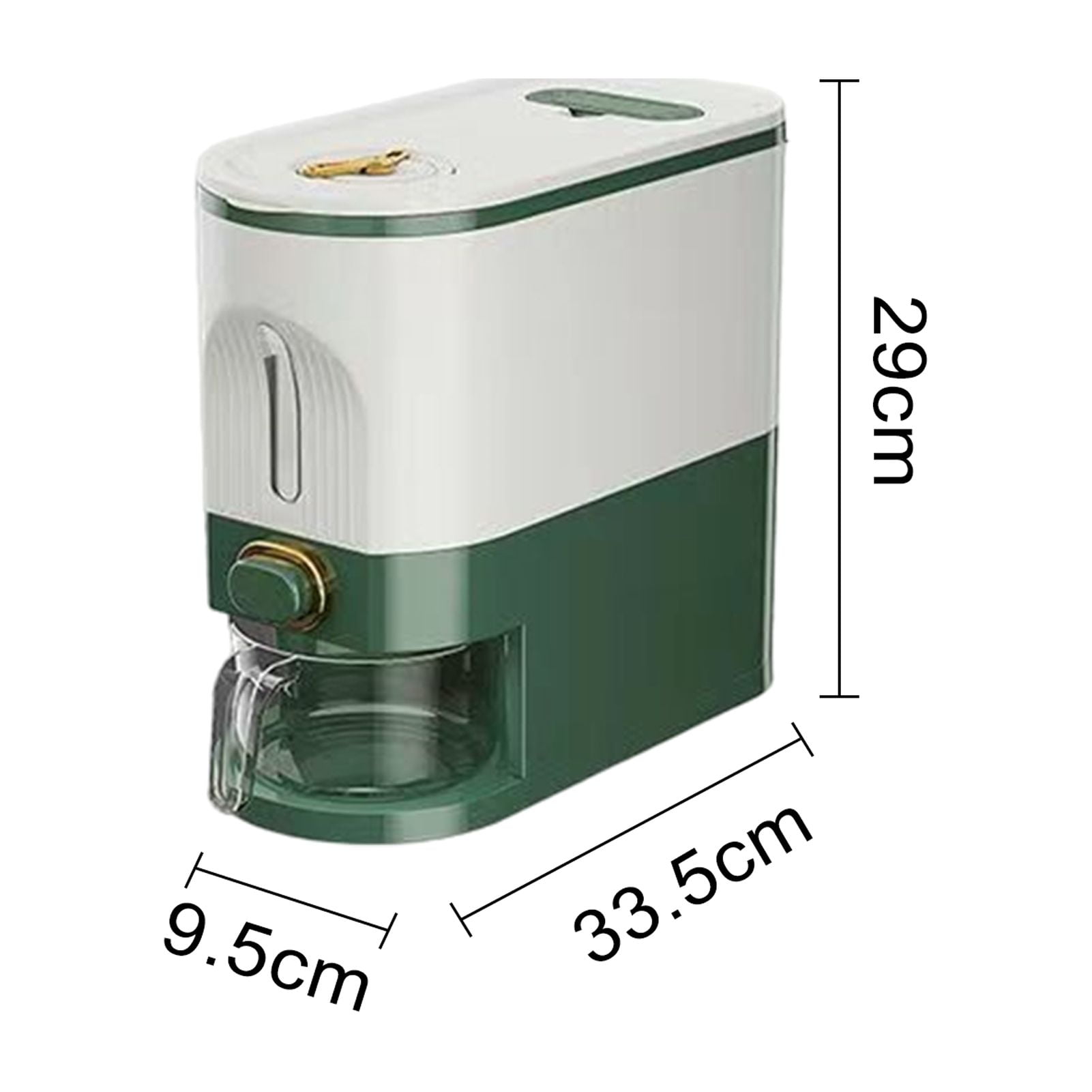 wirlsweal 10kg Rice Dispenser Rice Dispenser with Measuring Cup Large ...