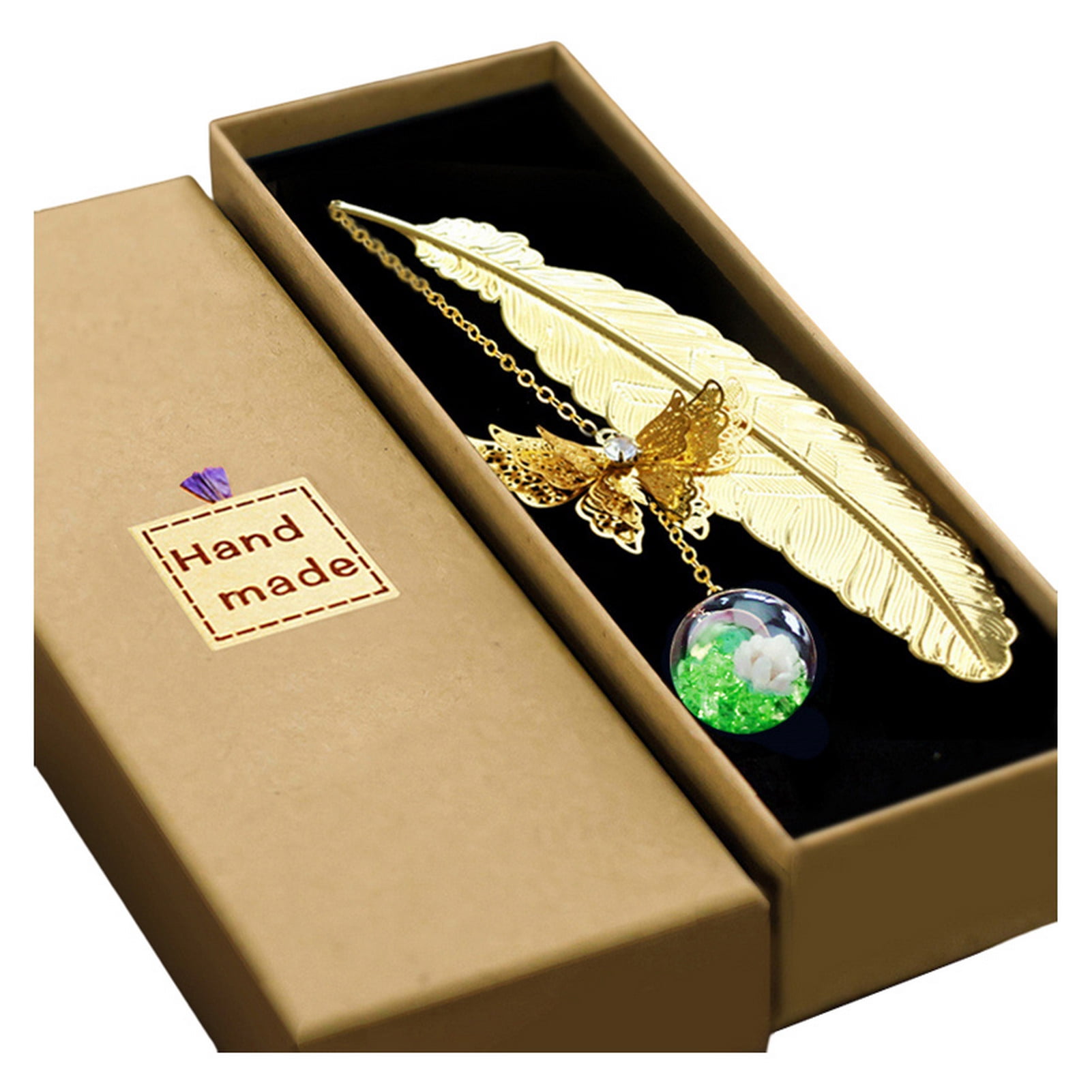 wirlsweal Brass Vein Bookmark Metal Feather Bookmark Brass Vein ...