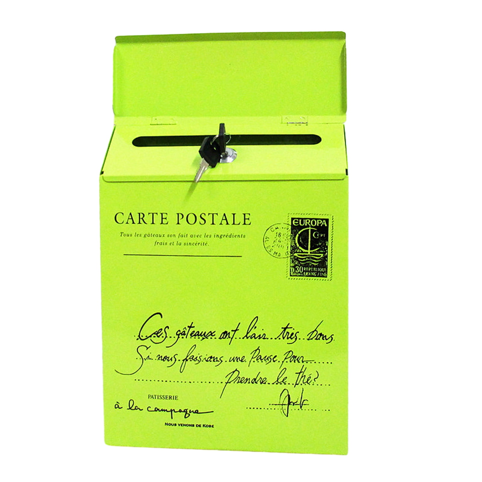 wirlsweal Confidential Information Box Iron Suggestion Box Rustic Style ...