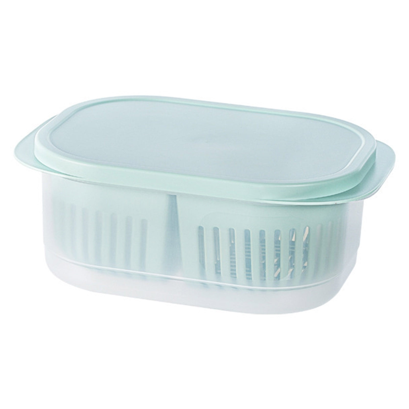 wirlsweal Food Container with Drainage Basket Two Compartment Food ...