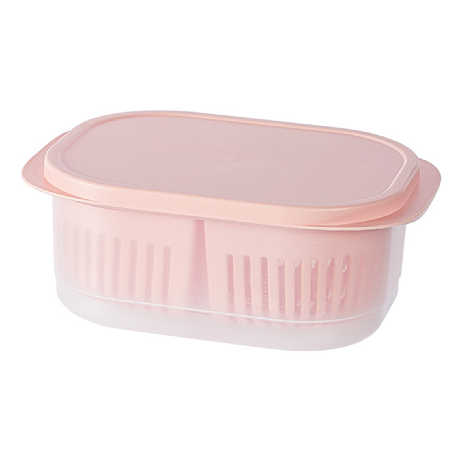 wirlsweal Food Container with Drainage Basket Two Compartment Food ...