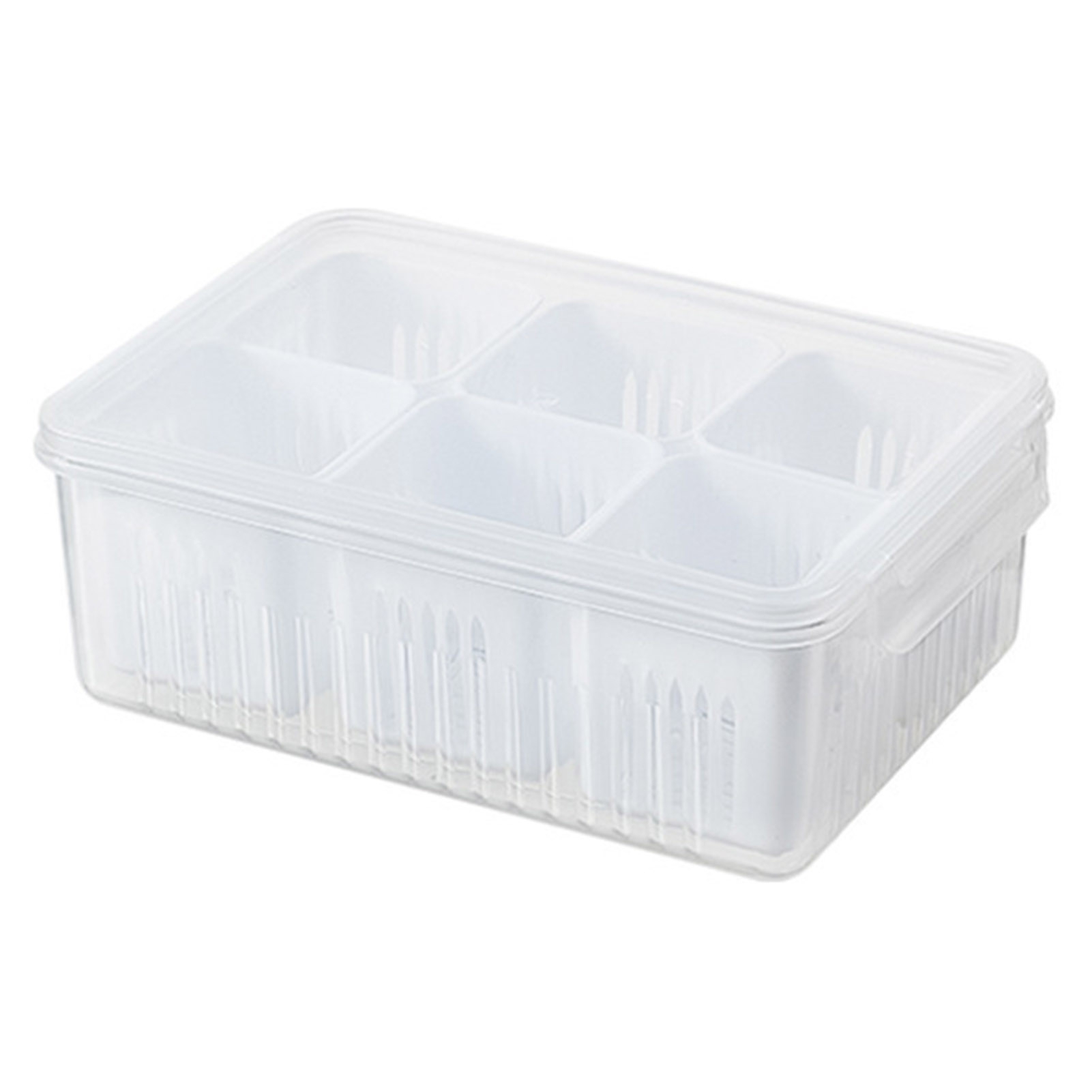 wirlsweal Food Storage Box Refrigerator Organizer 6-compartment ...