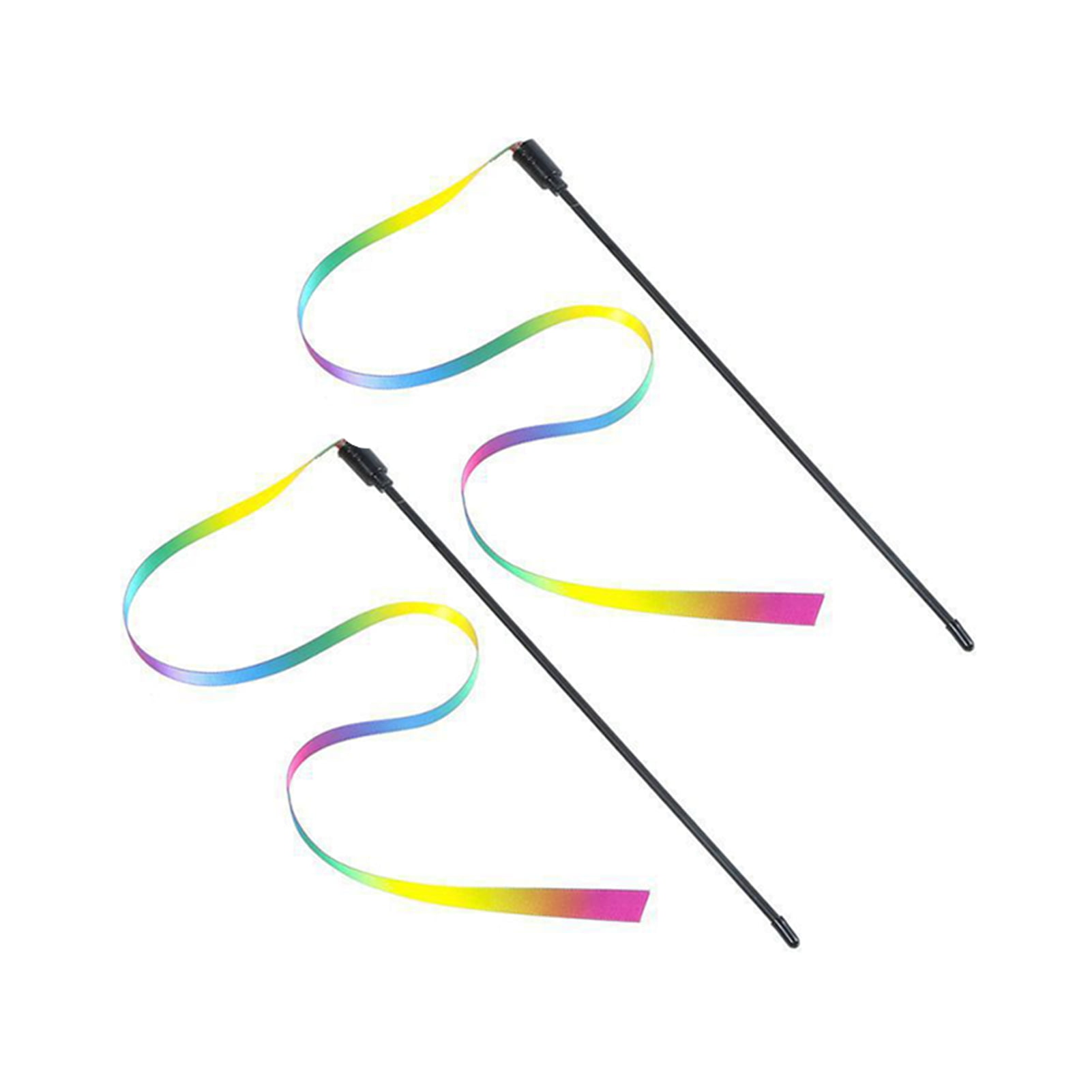 wirlsweal Funny Cat Stick Cat Toy 2pcs Cat Stick Interactive Toy Double ...