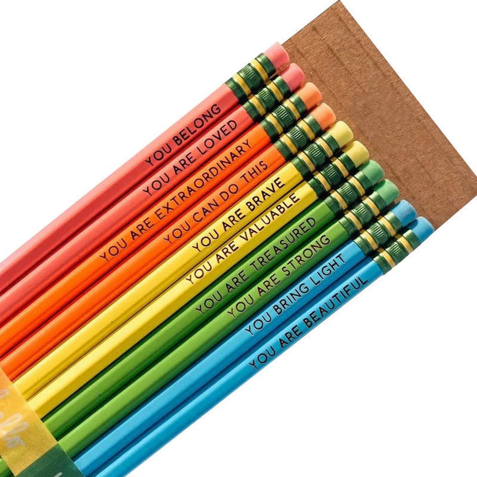 wirlsweal Instilling Pencils Set of 10 Inspirational Pencils for Students Office Use Confidence ...