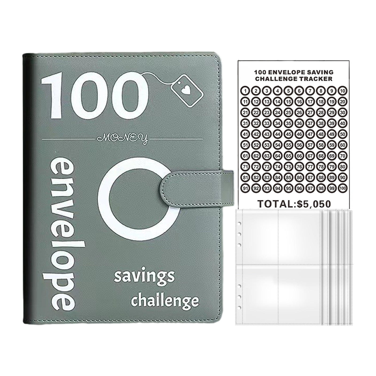 wirlsweal Management Binder Envelope Notebook 100 Envelopes Money ...