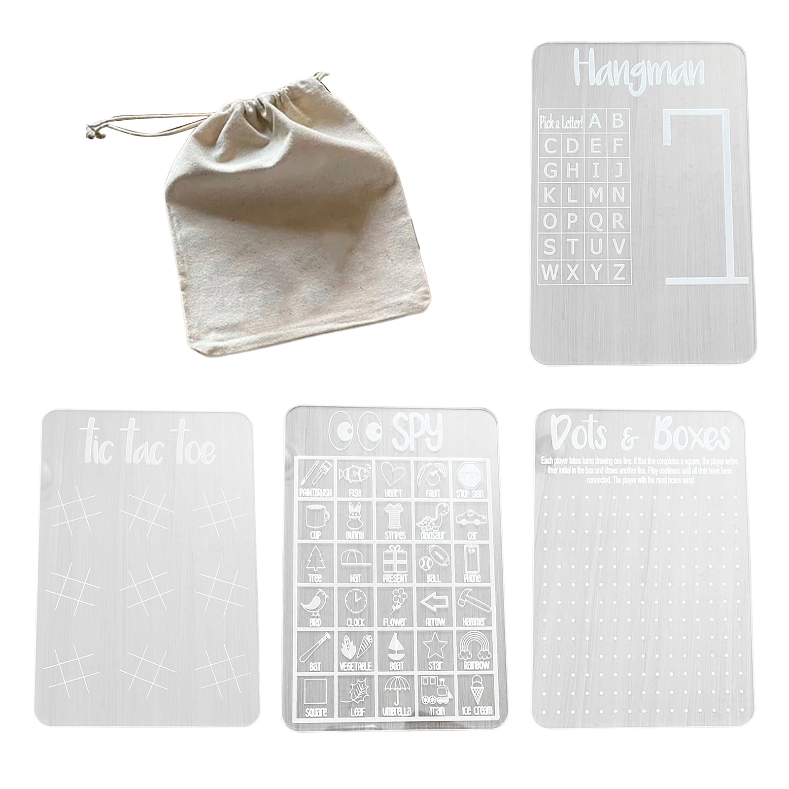 wirlsweal Mini Game Board Dry Erase Game Board Portable Durable Acrylic ...