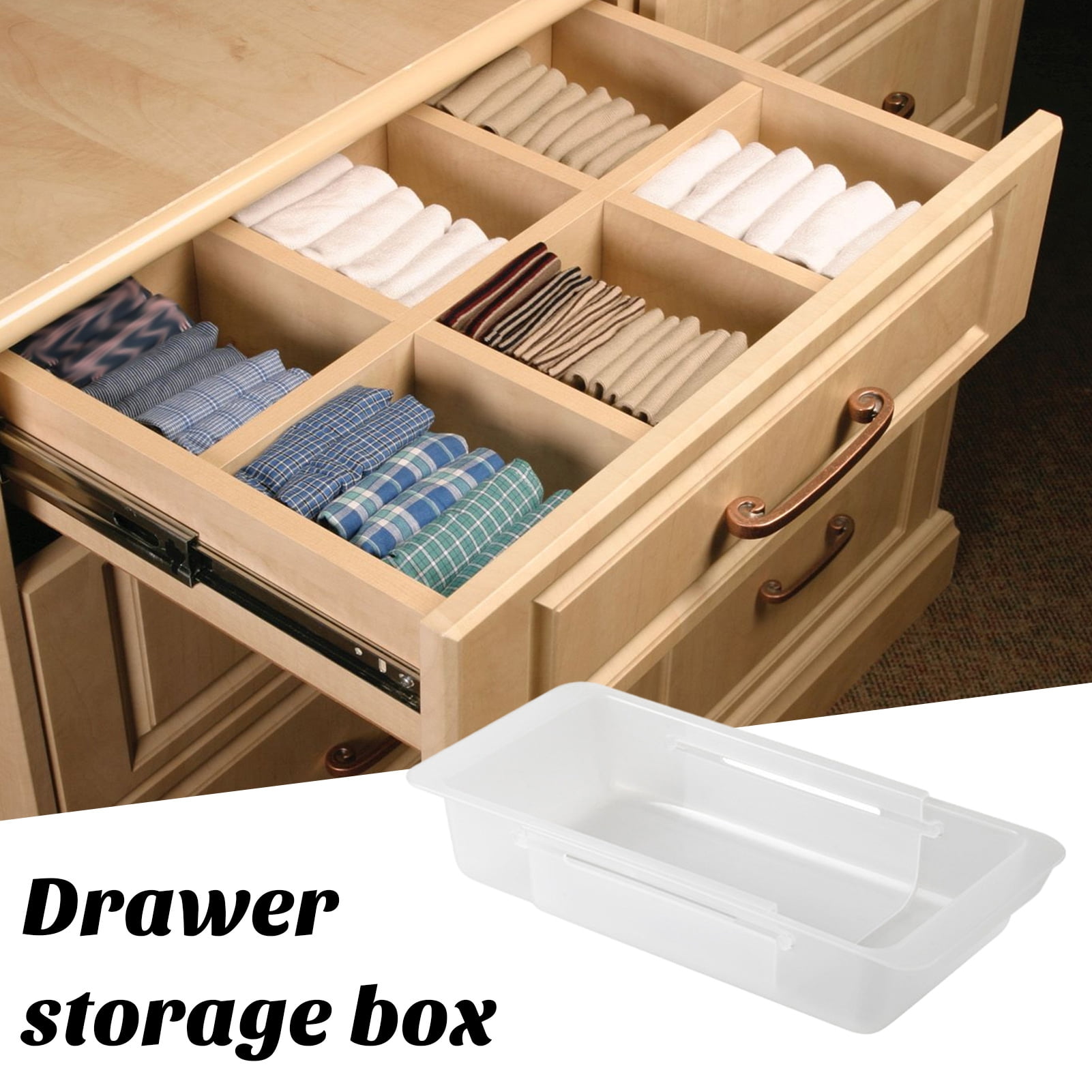 wirlsweal Multi-purpose Drawer Bin Drawer Storage Bin Retractable ...
