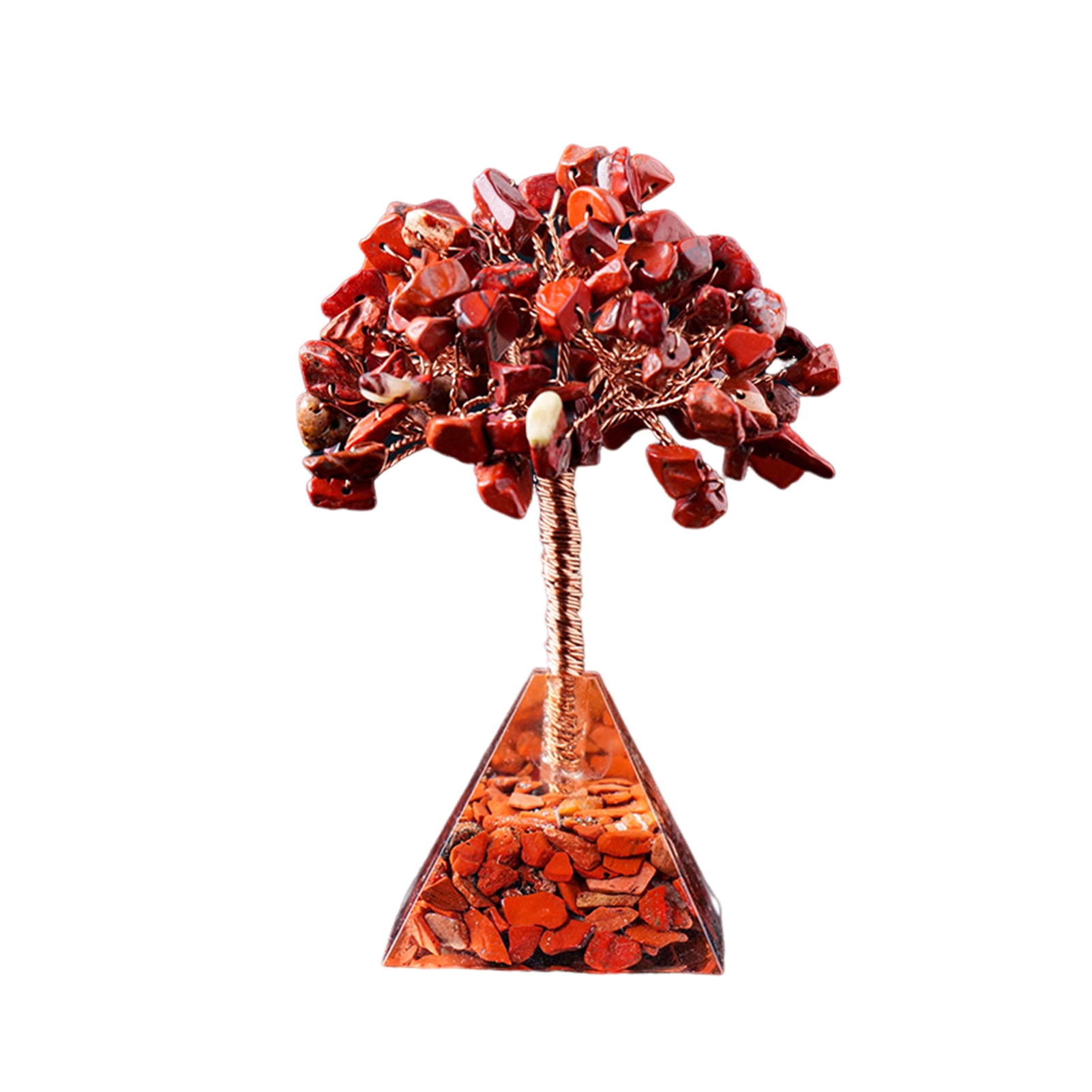 wirlsweal Natural Stone Tree with Base Colorful Natural Stone Tree ...