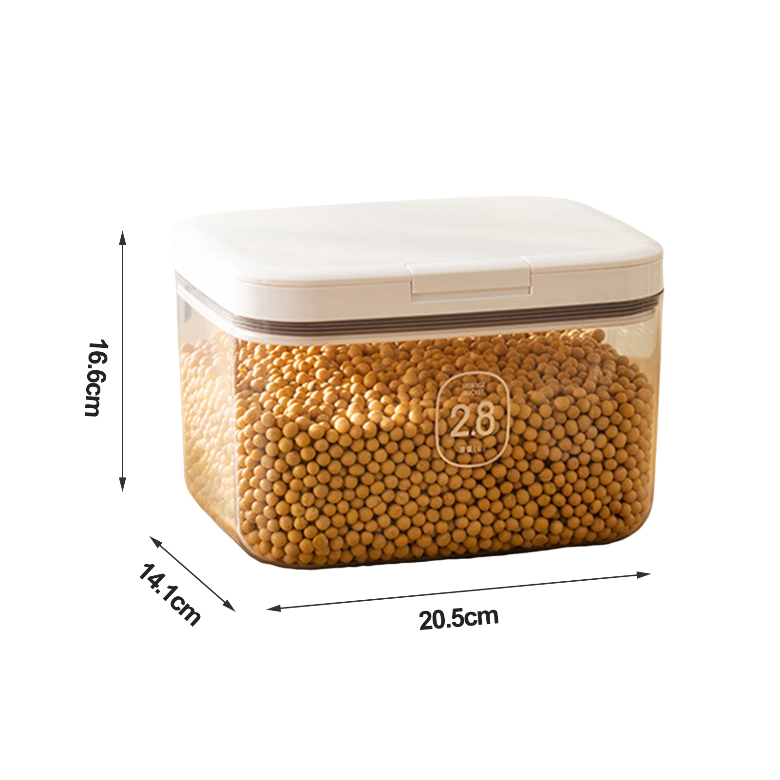 wirlsweal One-handed Flour Bin Mess-free Flour Dispenser Essential Tool ...