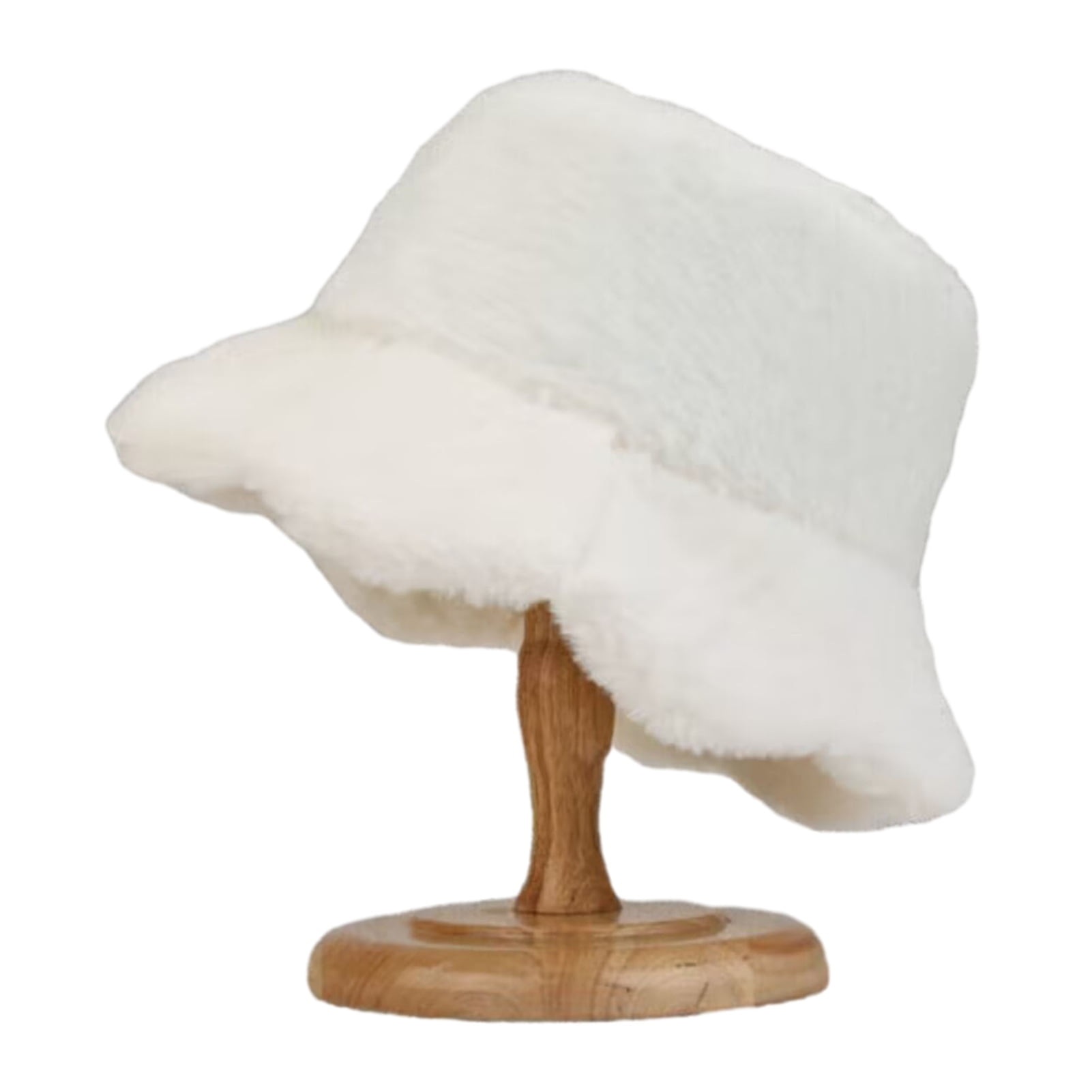 wirlsweal Plush Bucket Hat Warm Bucket Hat Women Winter Fisherman Hat ...