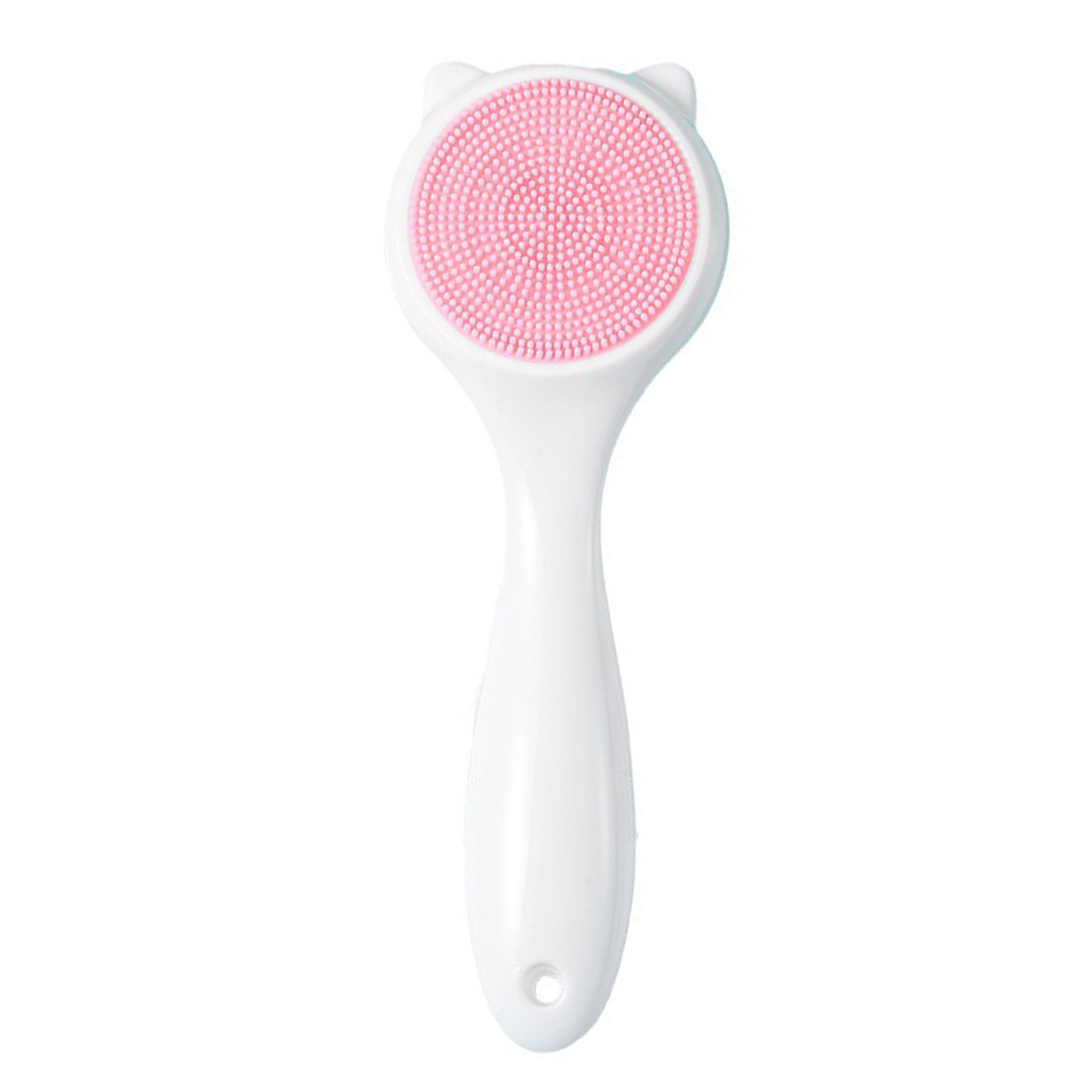 wirlsweal Quick Foaming Face Brush Cat Ear Shape Silicone Handle Face ...