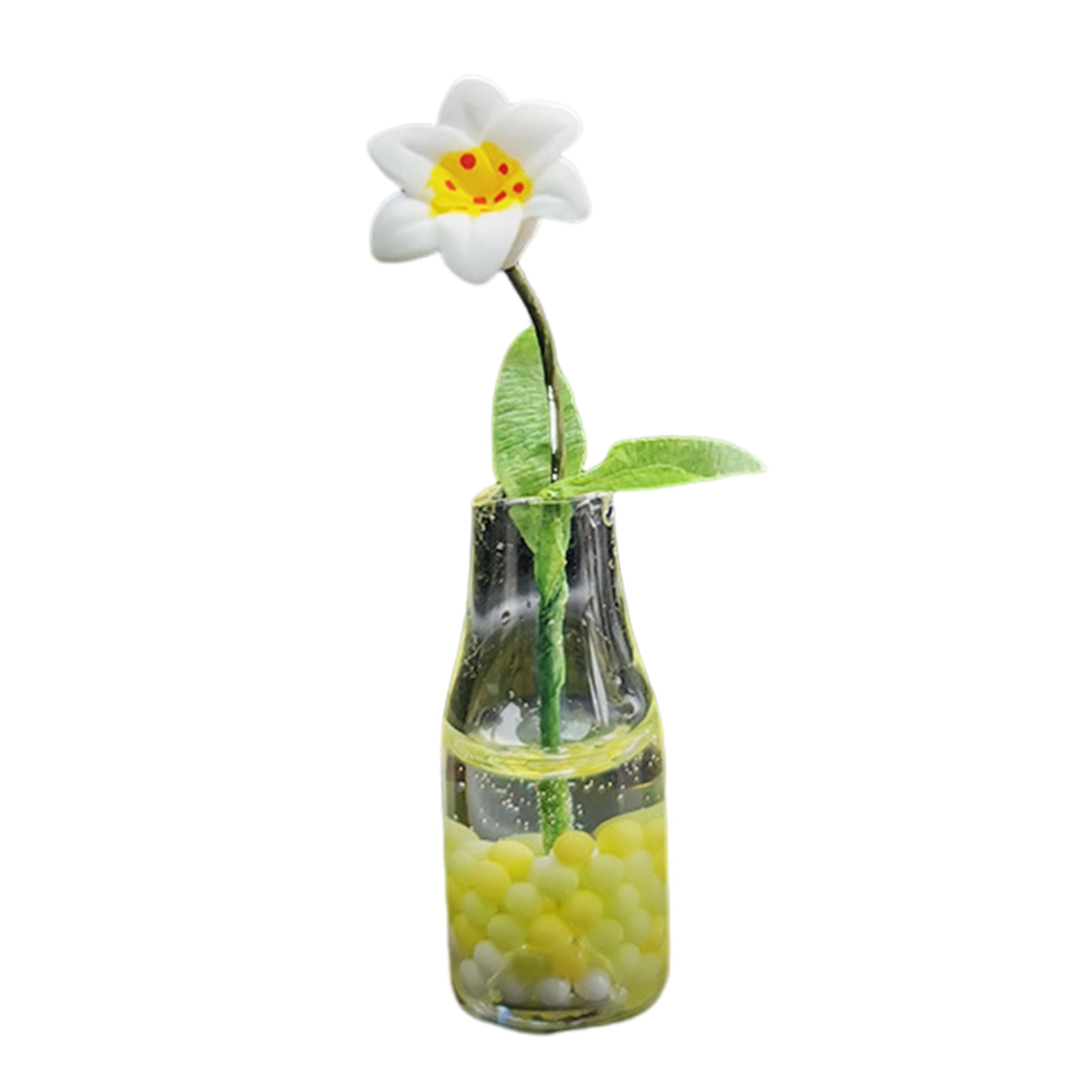 wirlsweal Resin Dollhouse Decorations Flower Model Mini Resin Rose ...