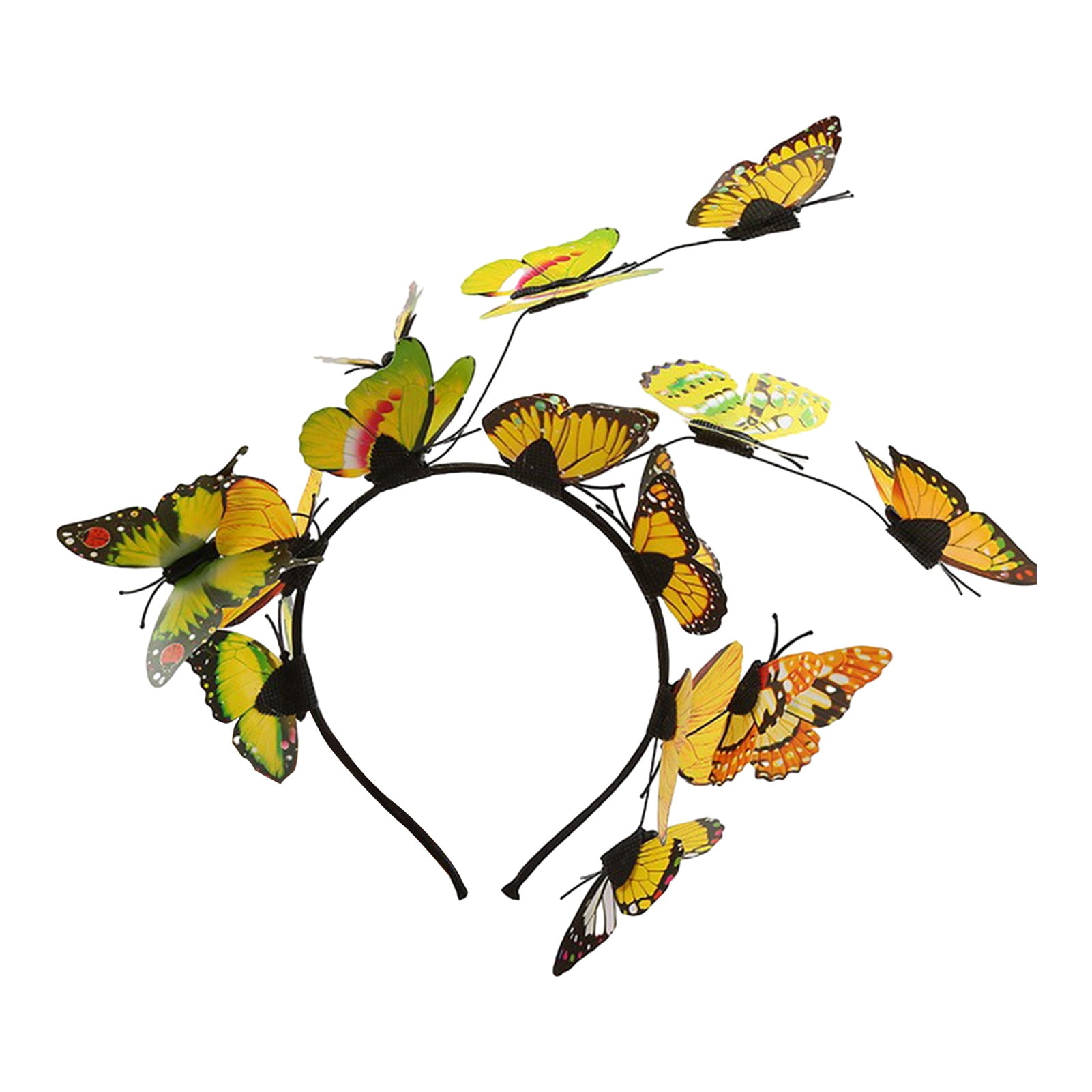 wirlsweal Resin Hair Hoop Butterflies Headband Women Performance Hair ...