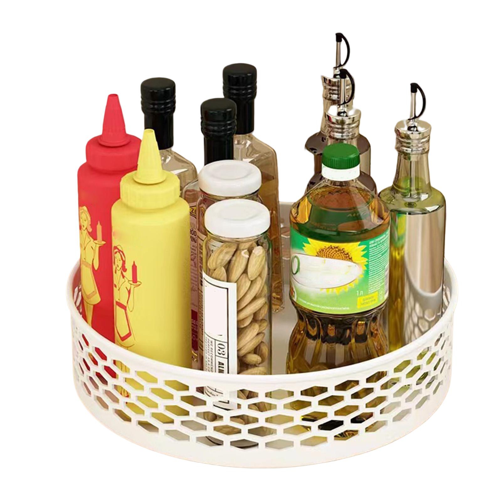 wirlsweal Round Spice Rack Spice Storage Rack 360 Degree Turntable ...