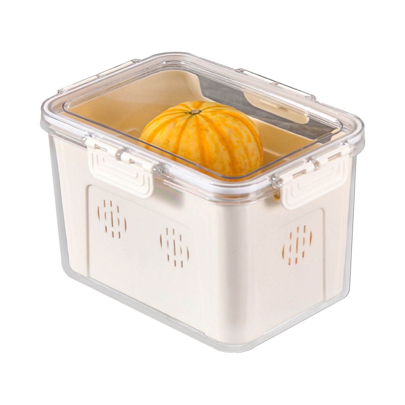 wirlsweal Snap-on Lid Snack Box Portable Storage Box Divided Serving Tray with Lid Food Grade ...