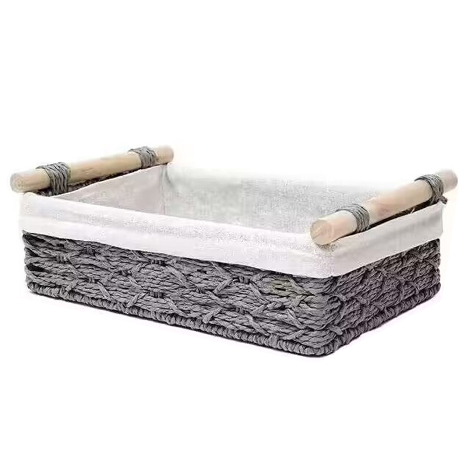 wirlsweal Storage Box Vine Braided Desktop Storage Basket Large ...