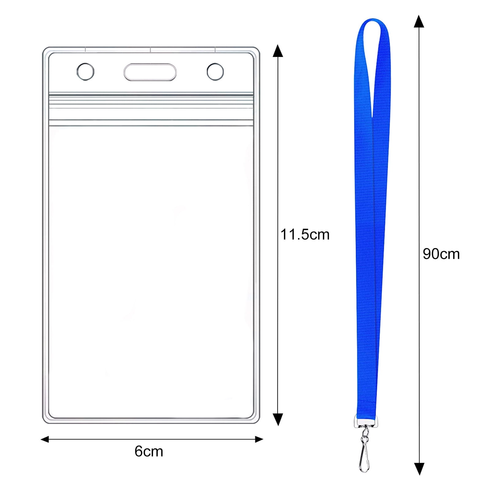 wirlsweal Transparent Id Card Holder Lanyards Id Badge Holder Lanyard ...