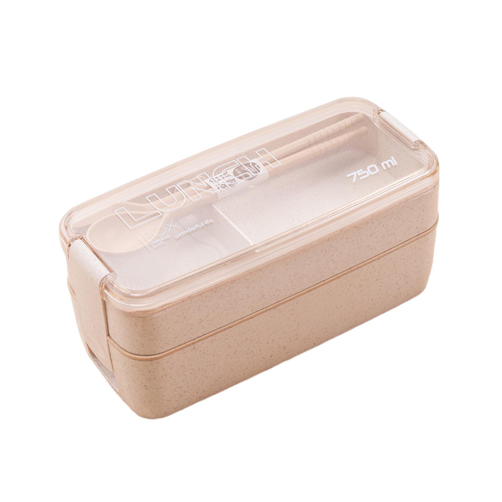 wirlsweal Two-tiered Lunch Box Portable Adult Lunch Box 2-in-1 ...